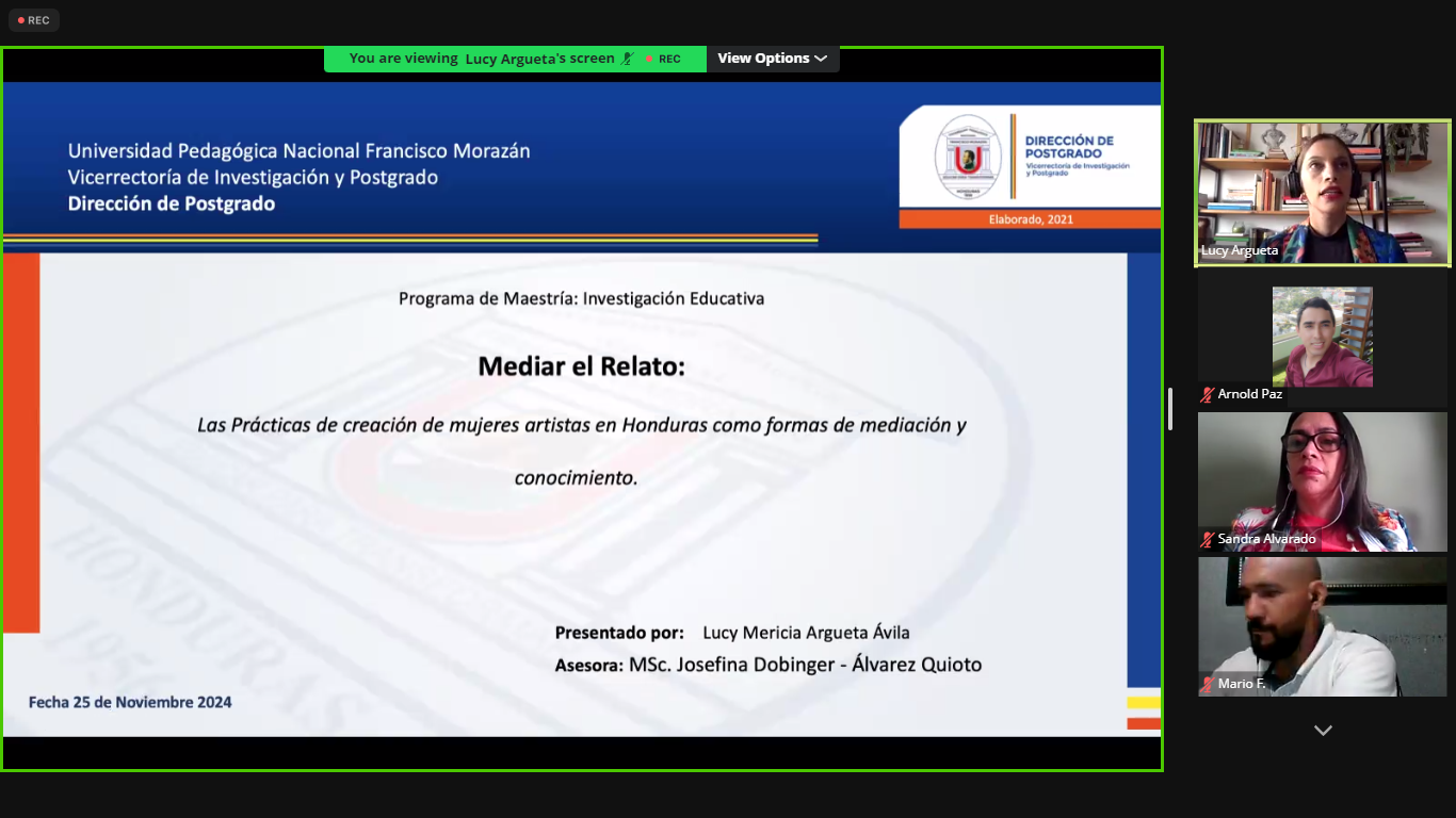dpg.upnfm.edu.hn - Defensa de Tesis, Mediar el Relato: Las Prácticas de ...